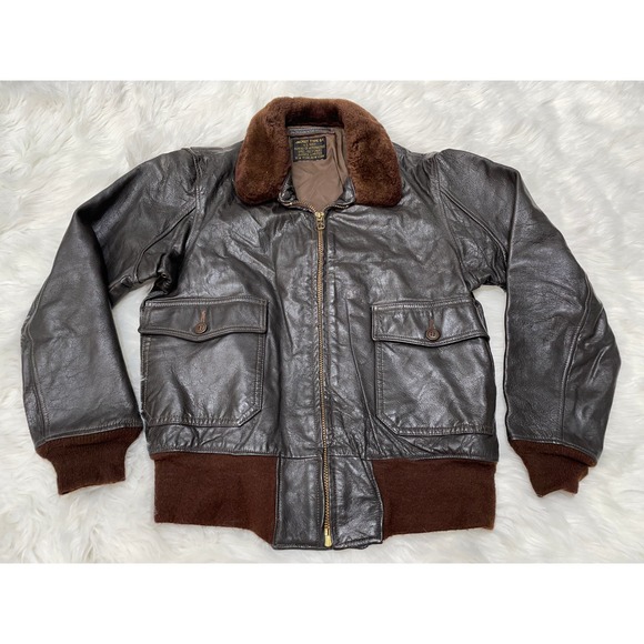 Avirex | Jackets & Coats | Avirex Type G Mens Flight Jacket Leather Bomber Brown Army ...
